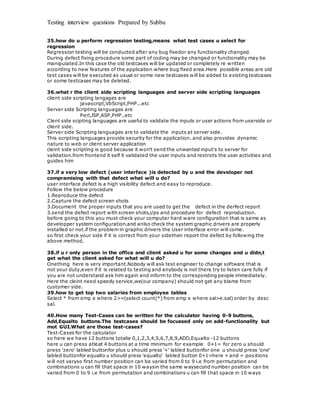 Manual testing real time questions by subbu | PDF