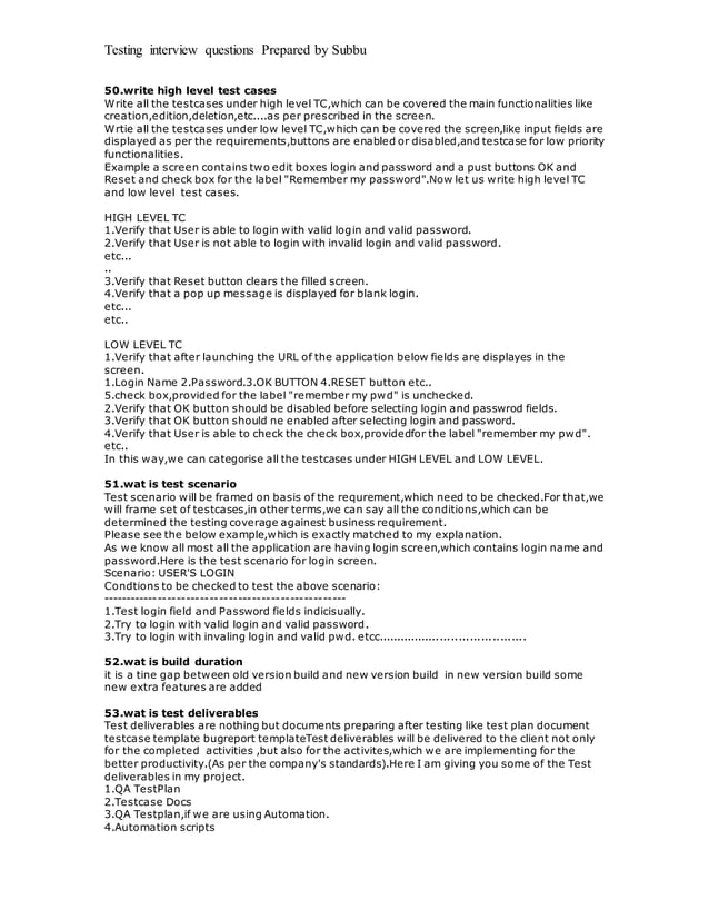 Manual Testing Real Time Questions By Subbu Pdf