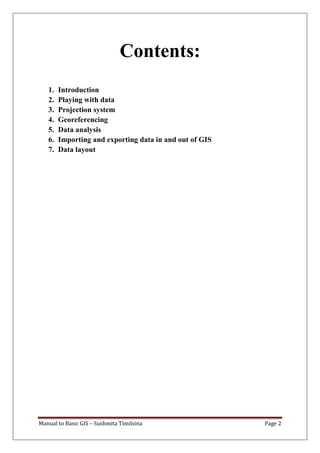 Manual to basic gis | PDF