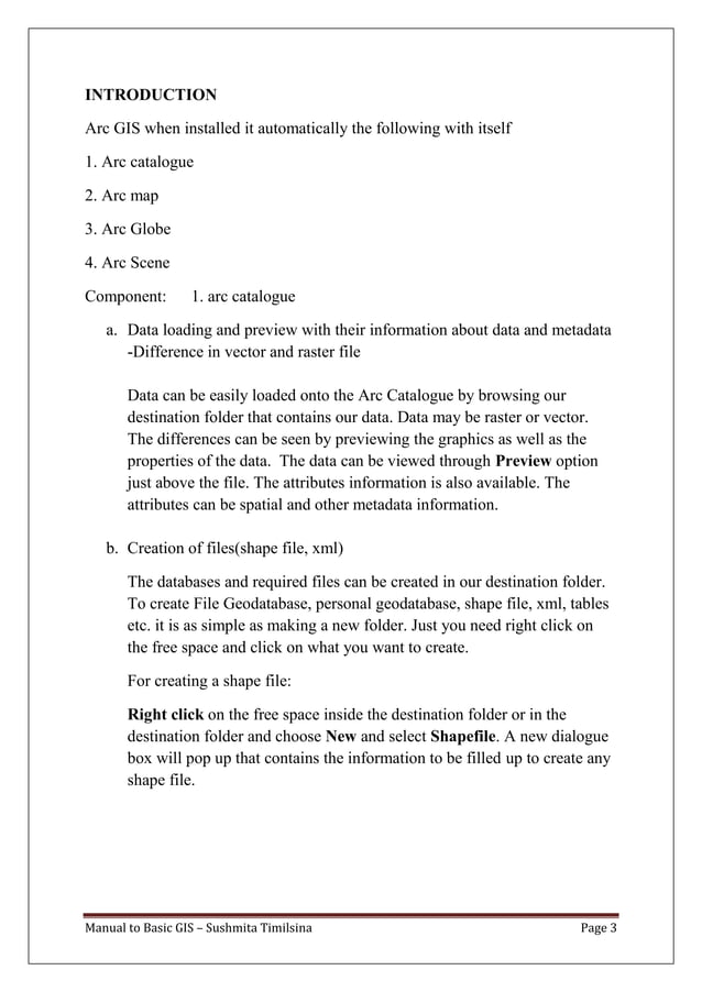 Manual to basic gis | PDF