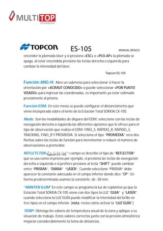Manual topcon 105 | PDF