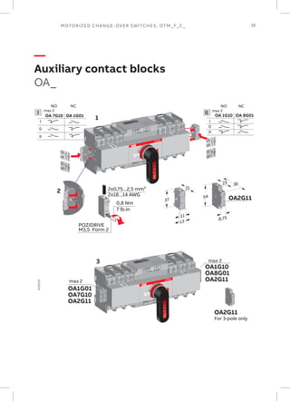 Manual transferencias ABB, mOTORIZED CHANGE-OVER SWITCHES | PDF