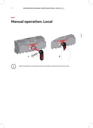 Manual transferencias ABB, mOTORIZED CHANGE-OVER SWITCHES | PDF