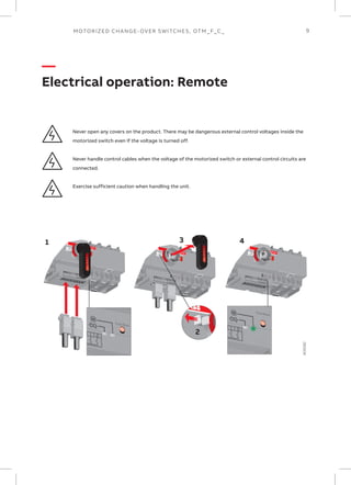 Manual transferencias ABB, mOTORIZED CHANGE-OVER SWITCHES | PDF