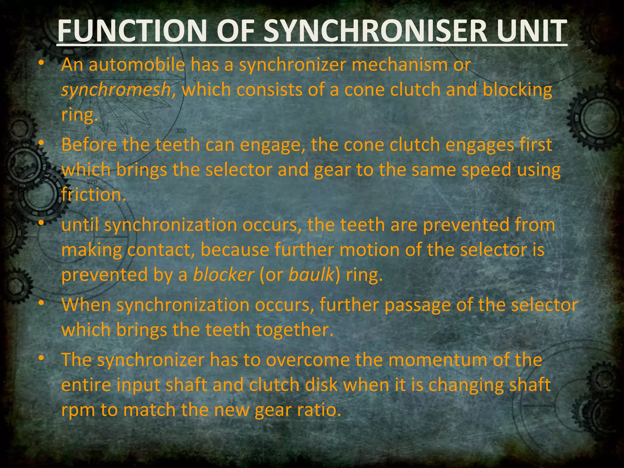 Manual transmission final | PPT