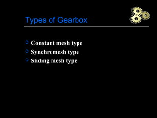 Manual transmission system in automobiles | PPT