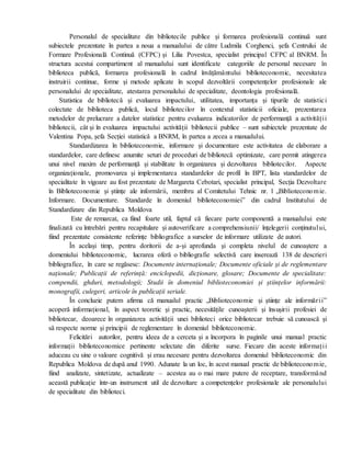 Manualul practic „Biblioteconomie și științe ale informării ...