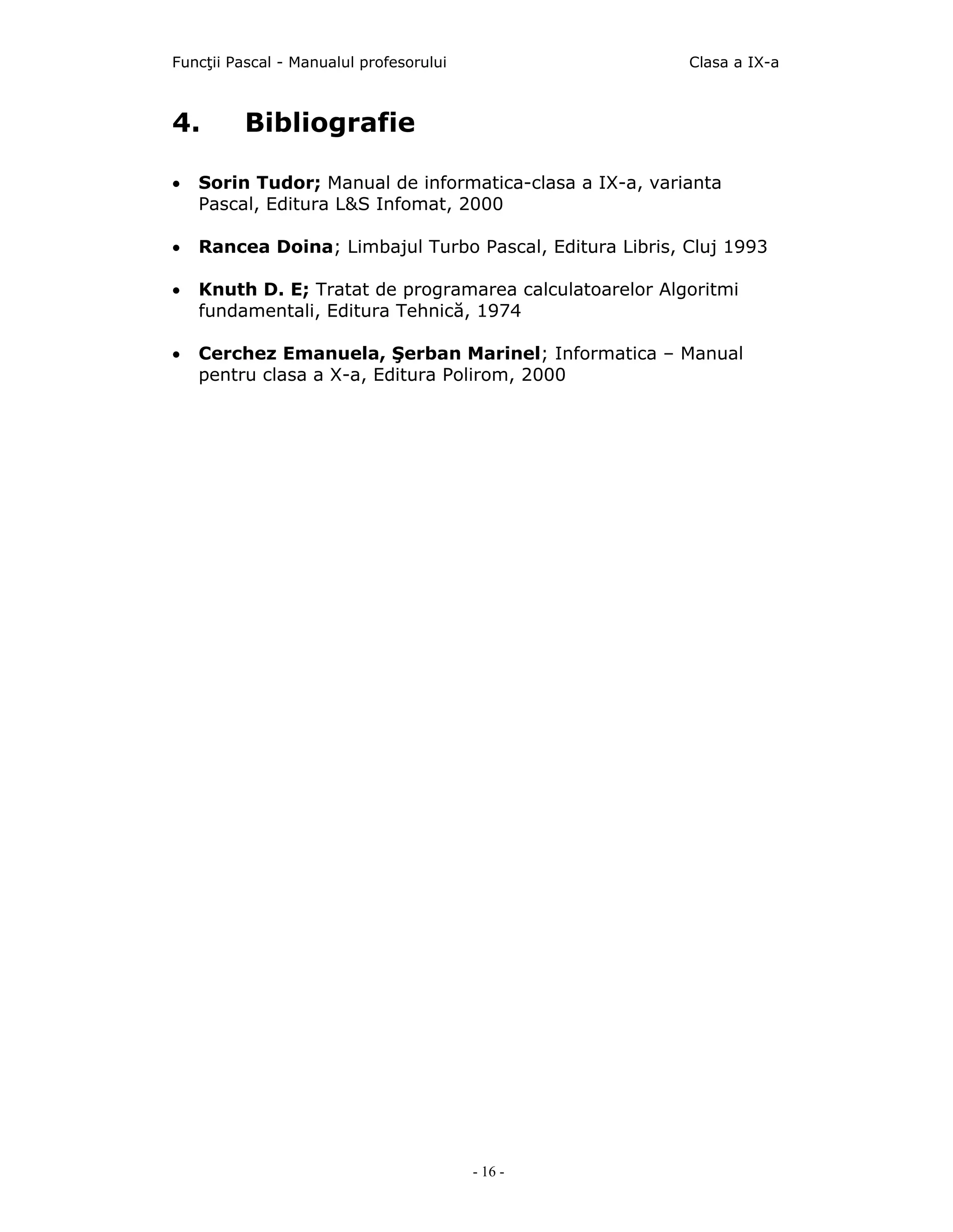 Manualul profesorului | PDF