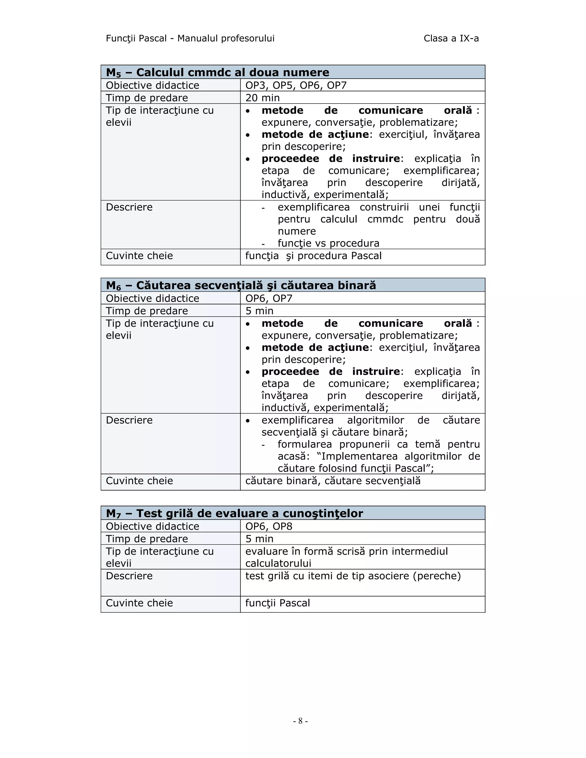 Manualul profesorului | PDF