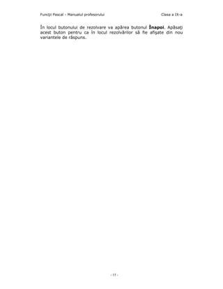 Manualul profesorului | PDF