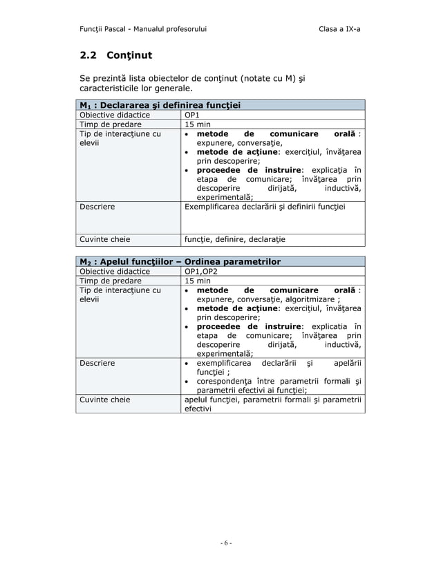 Manualul profesorului | PDF