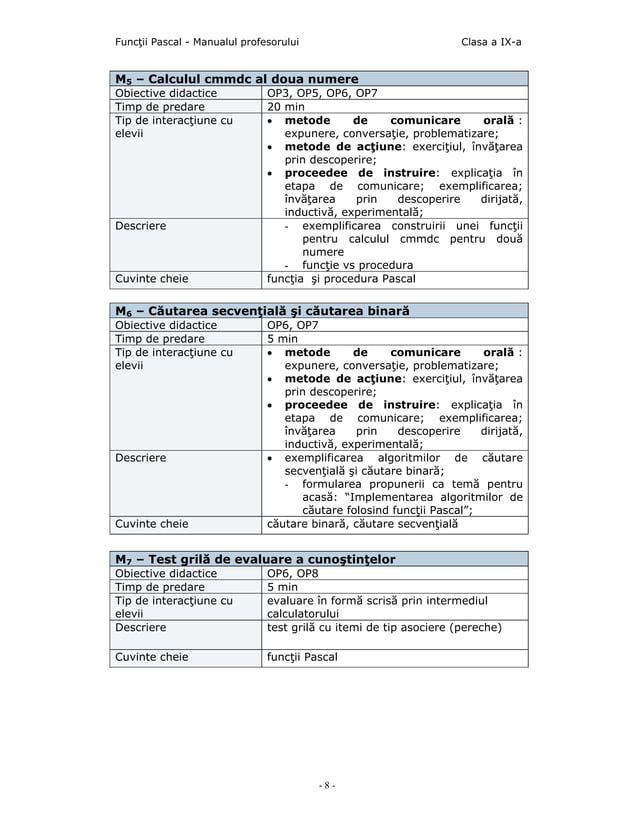 Manualul profesorului | PDF