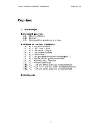 Manualul profesorului | PDF