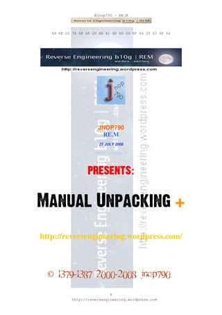 Manual Unpacking + By Re.M J Nop790 | PDF