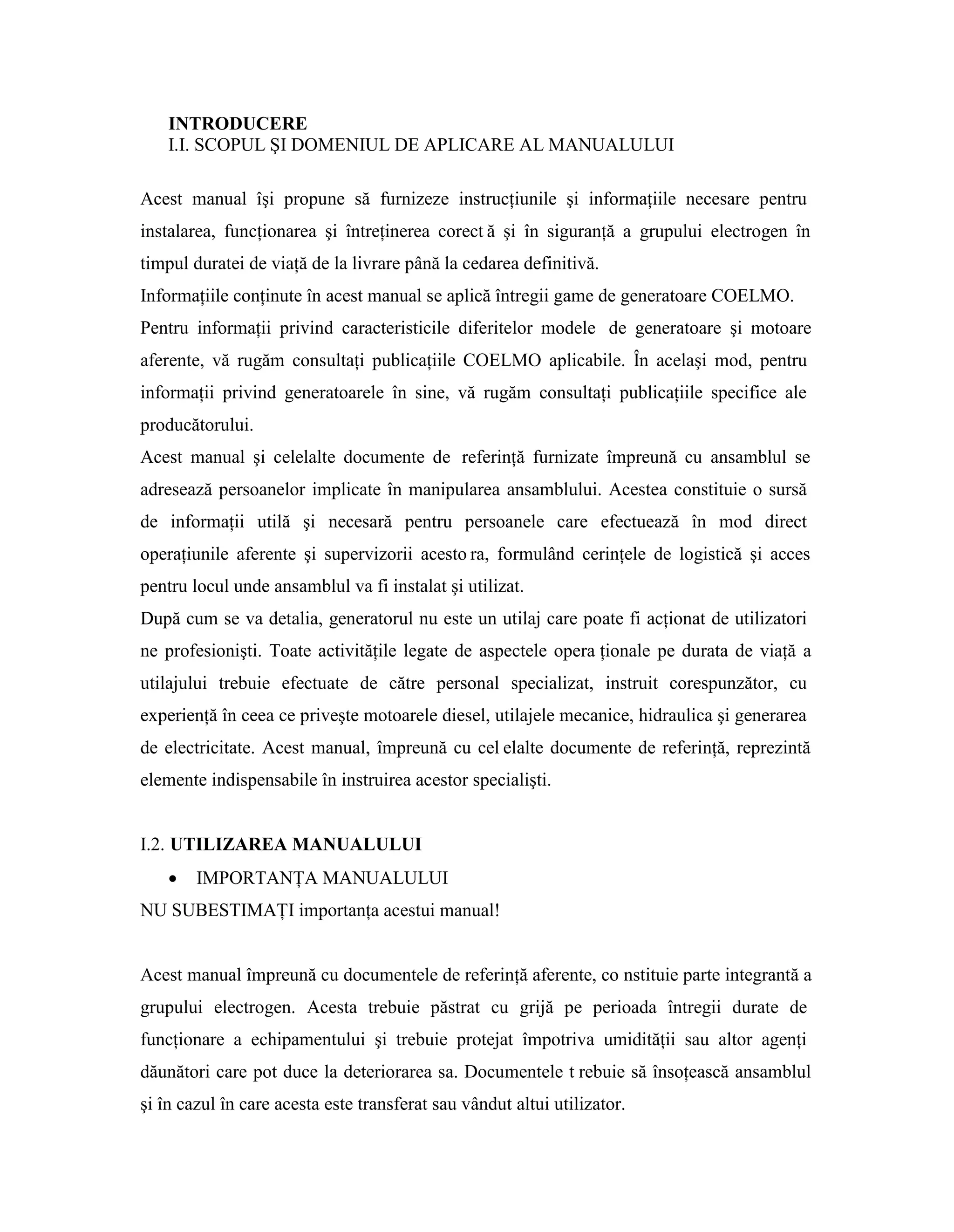 Manual utilizare grupuri electrogene | PDF