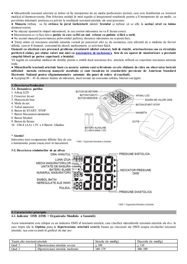 Manual utilizare tensiometru Cresta BPM 158 | PDF
