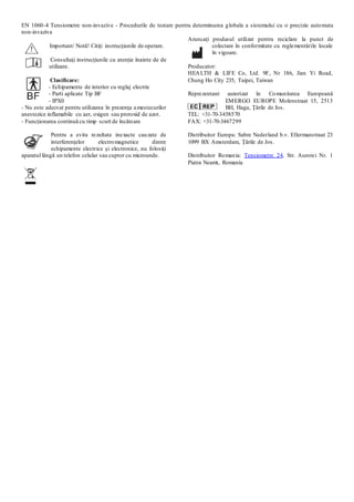 Manual utilizare tensiometru Cresta BPM 158 | PDF