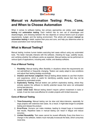 Manual vs Automation Testing_ Pros, Cons, and When to Choose Automation.pdf