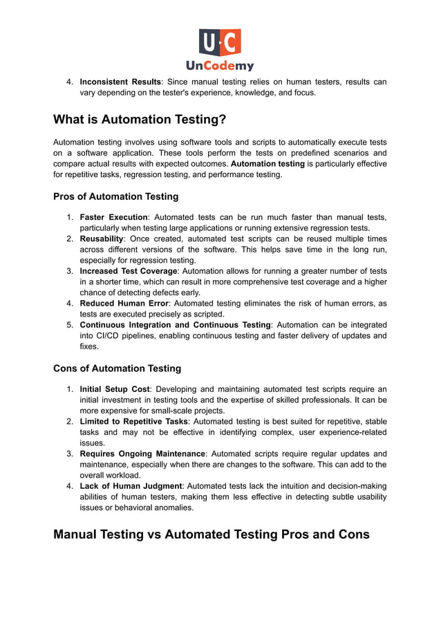 Manual vs Automation Testing_ Pros, Cons, and When to Choose Automation.pdf