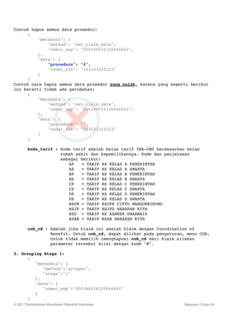 Web Service E-Klaim INA-CBG | PDF