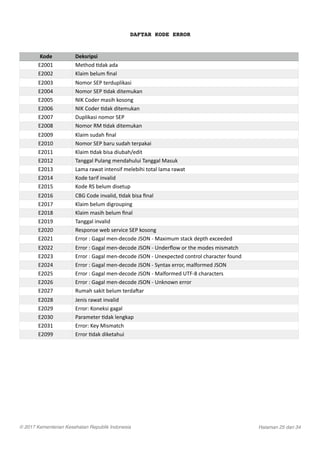 Web Service E-Klaim INA-CBG | PDF