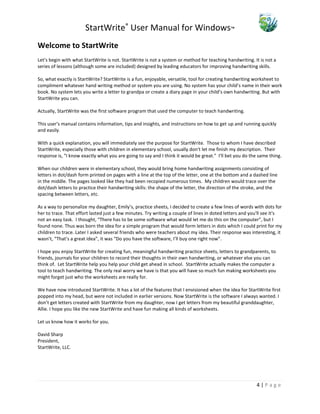 Details on StartWrite User Manual for Windows | PDF