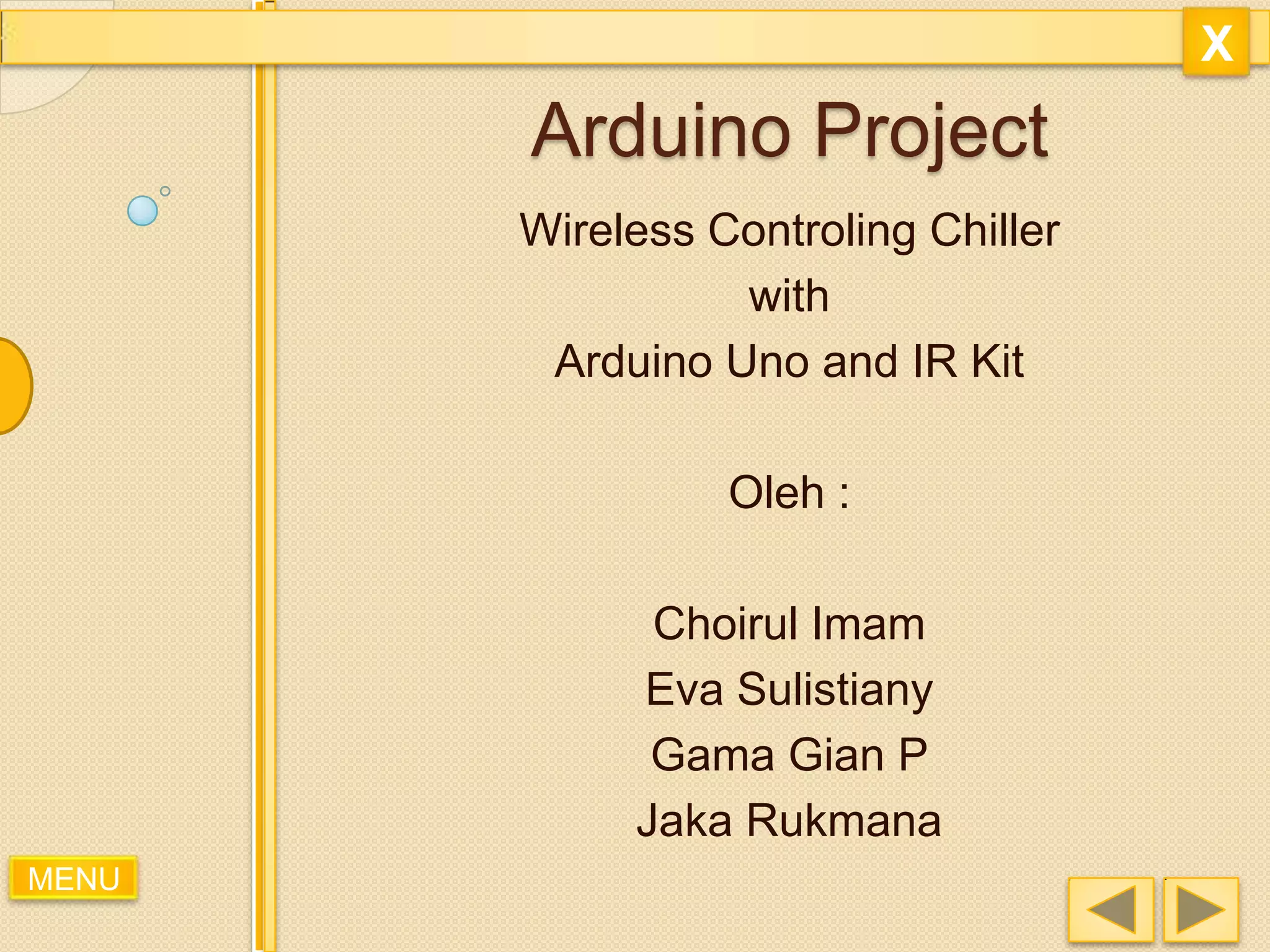 Manual wireless control with use arduino uno ir-kit application to chiller model | PPT