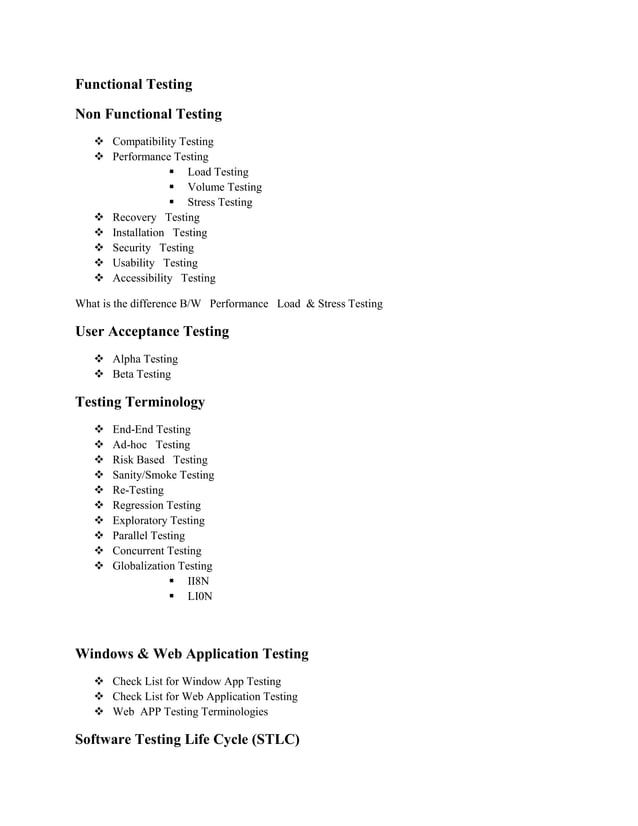 Manual Testing Syllabus By KRN Informatix | PDF