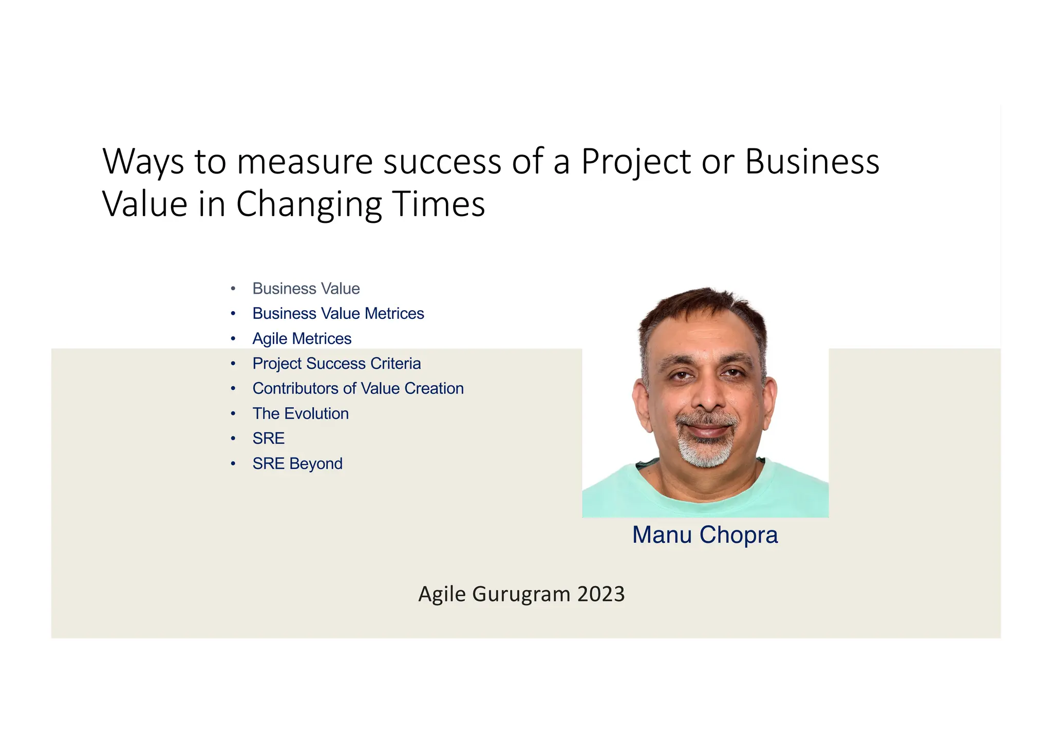Agile Gurugram 2023 I Waya to measure success of a project or business ...