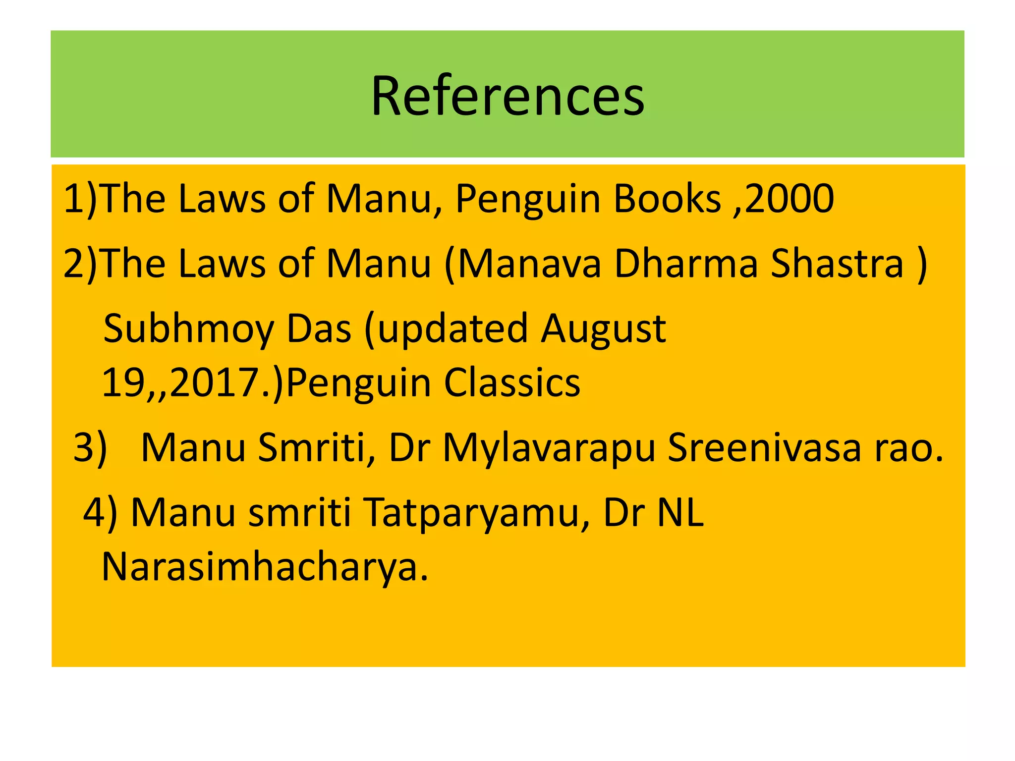 Manu dharma | PPTX