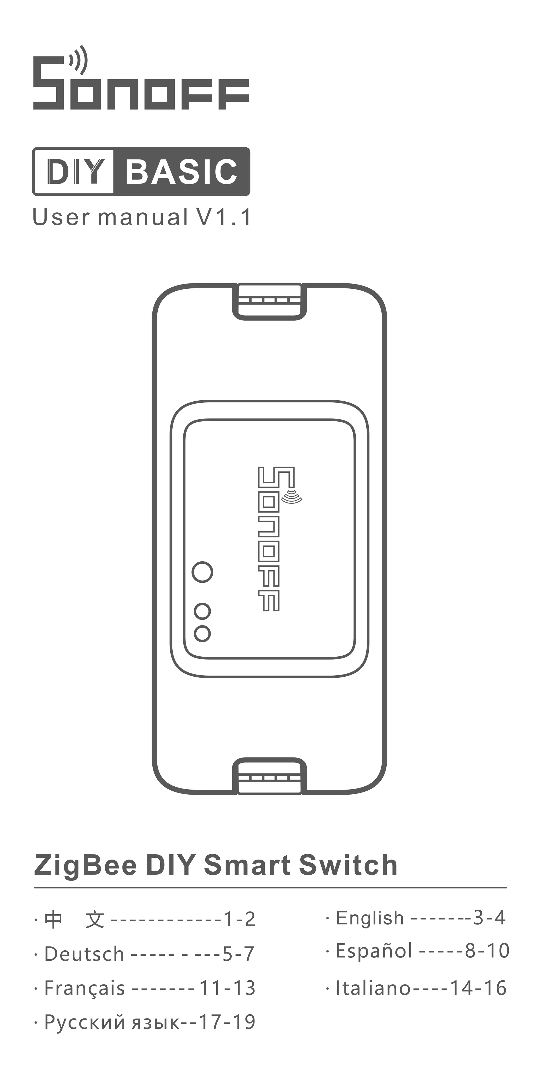Manual Switch Module 10A ZIGBEE 3.0 - SONOFF | PDF