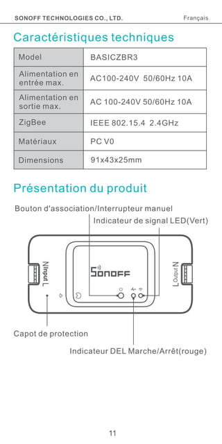 Manual Switch Module 10A ZIGBEE 3.0 - SONOFF | PDF