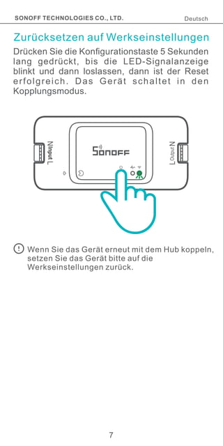 Manual Switch Module 10A ZIGBEE 3.0 - SONOFF | PDF