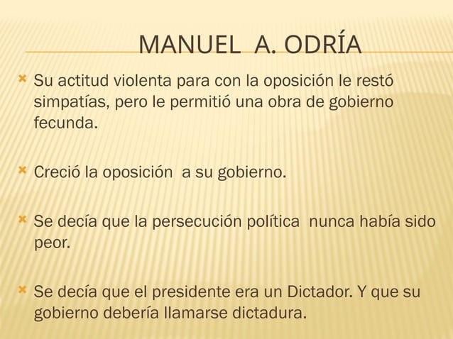 GOBIERNO DEL GENERAL MANUEL A. ODRÍA(1948-1956) | PPTX