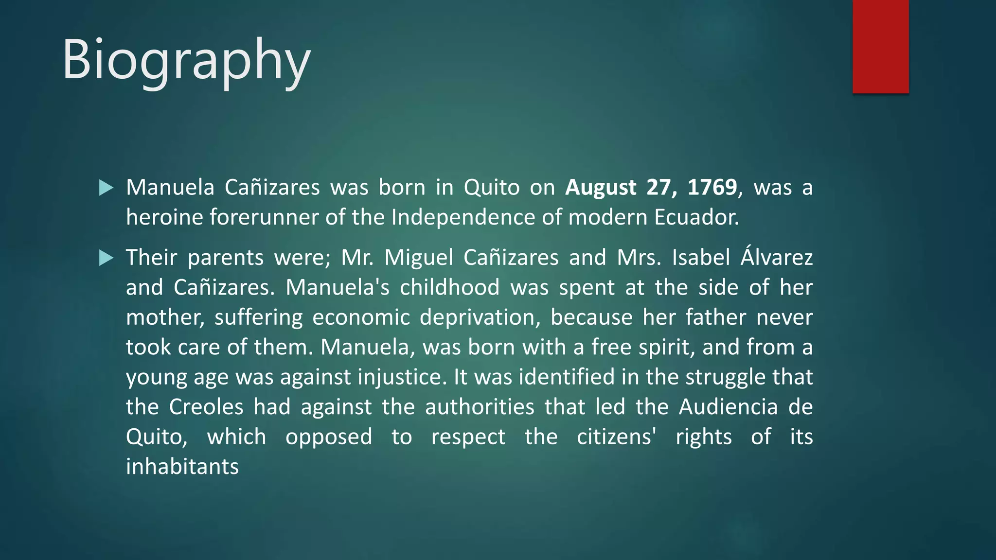 Manuela cañizares | PPTX