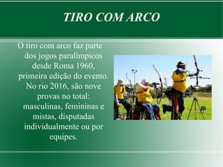 TIRO COM ARCO PARALÍMPICO - Manuela Neves Miranda e Maria Eduarda ...