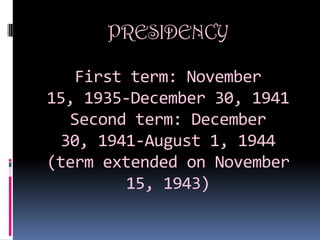 Manuel l. quezon | PPTX