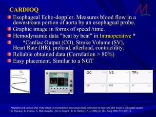 Haemodynamic Control in Fast-Track Surgery. CardioQ | PPT