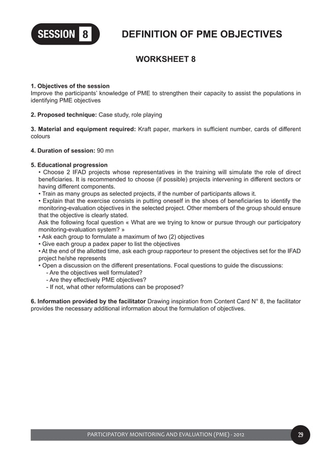 Introduction to Participatory Monitoring-Evaluation | PDF