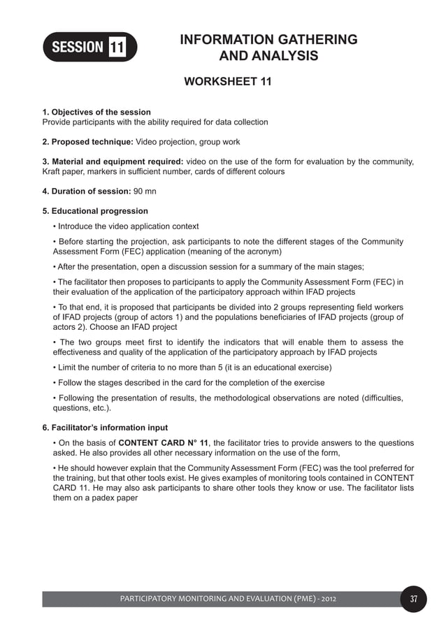 Introduction to Participatory Monitoring-Evaluation | PDF