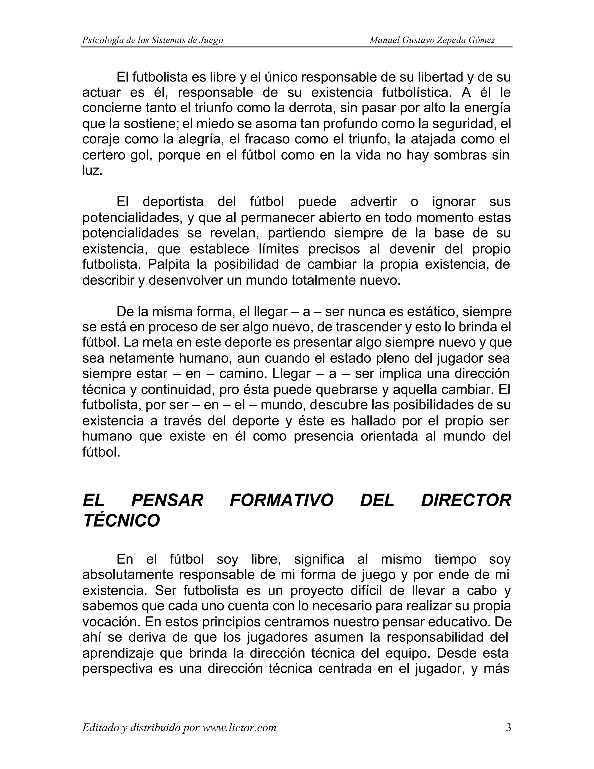 Manuel zepeda la pscicologia de los sistemas de juego | PDF