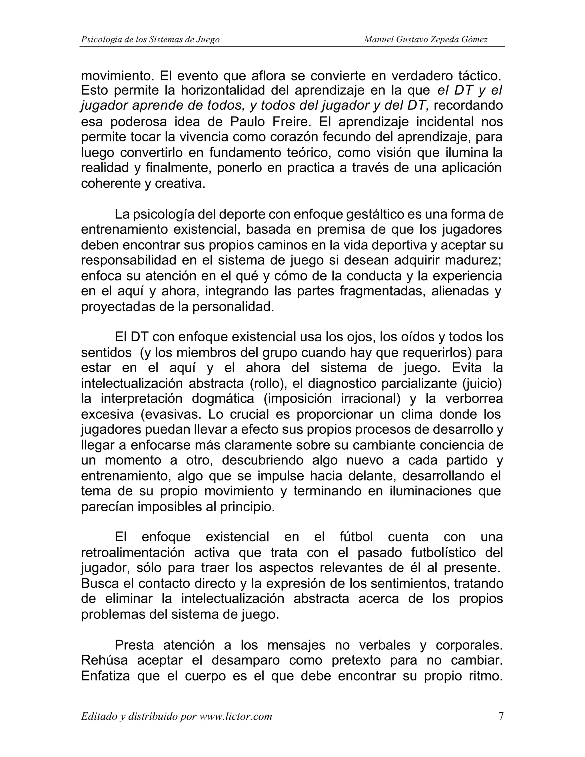 Manuel zepeda la pscicologia de los sistemas de juego | PDF