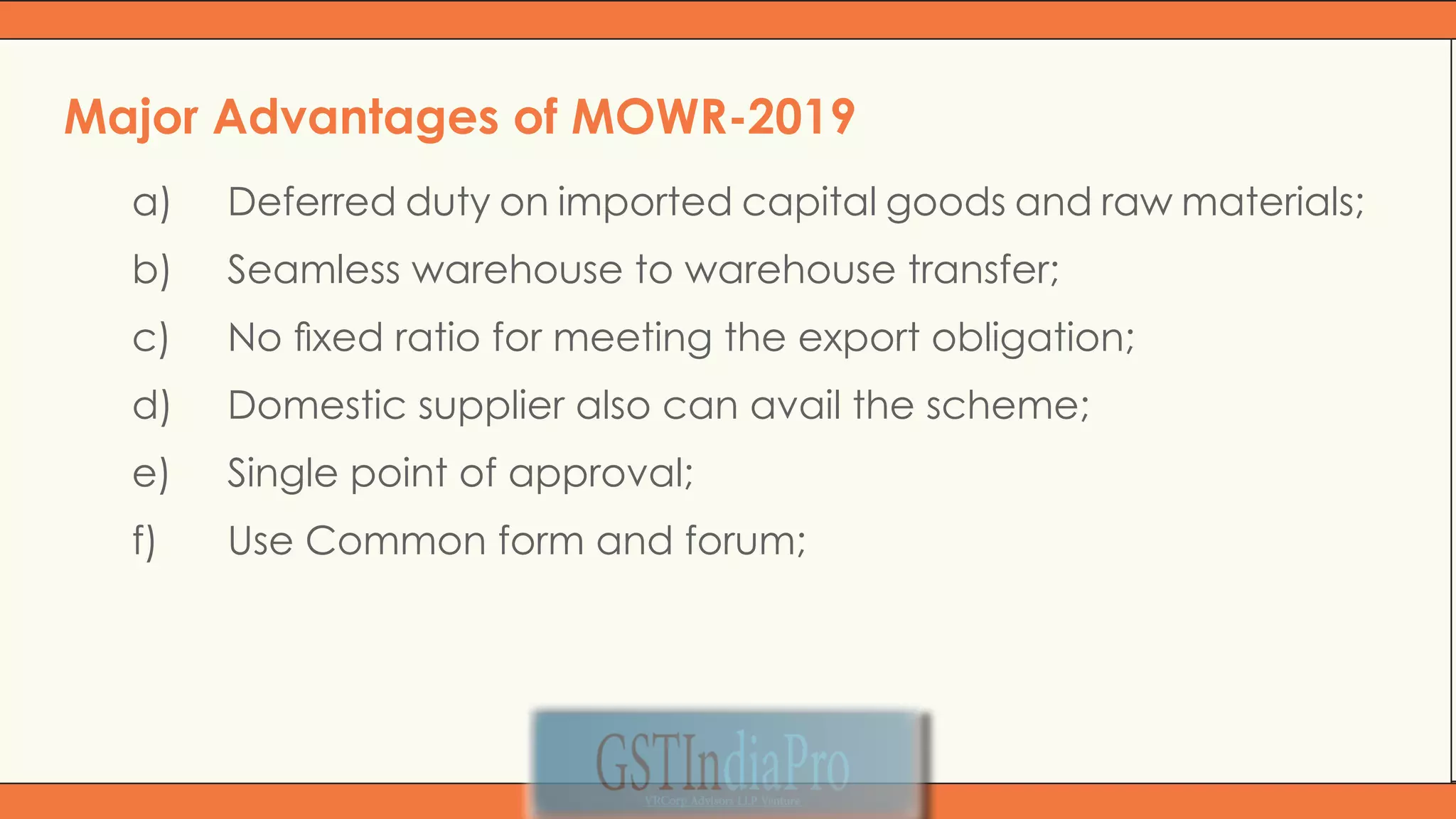 Manufacture and other operations in warehouse regulations 2019(moowr ...