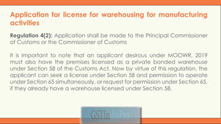 Manufacture and other operations in warehouse regulations 2019(moowr ...