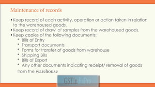 Manufacture and other operations in warehouse regulations 2019(moowr ...