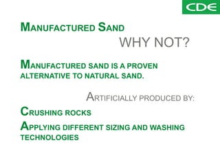Manufactured sand outlook 2014 | PPTX | Geology | Science