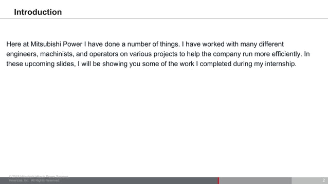 Manufacturing Engineer Internship Presentation | PPT