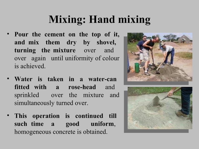 Manufacture of Concrete by various processes | PPT