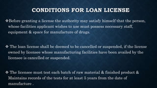 Manufacture of drugs- Pharmaceutical Jurisprudence - 2020 | PPTX