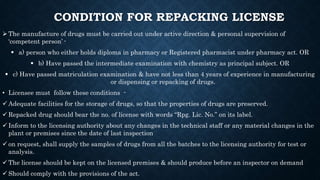 Manufacture of drugs- Pharmaceutical Jurisprudence - 2020 | PPTX